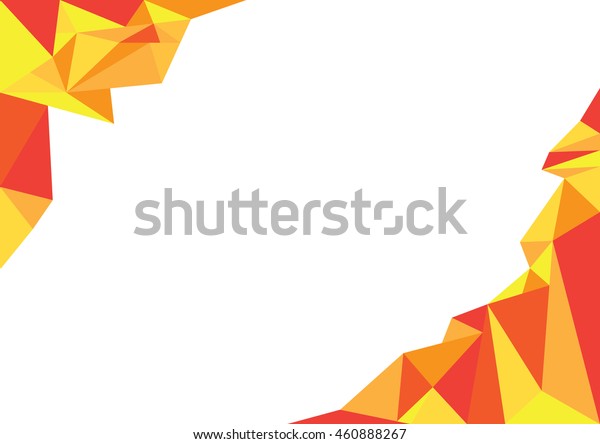 Orange Frame Triangle Polygon Vector Stock Vector (Royalty Free ...