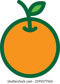 Orange Fruit Icon Vector Illustrator Stock Vector (Royalty Free ...