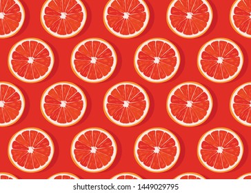 Orange Fruits Slice Seamless Pattern On Stock Vector (Royalty Free ...