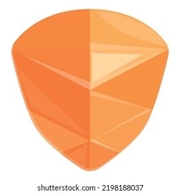 Orange Gem Icon Cartoon Vector Crystal Stock Vector (Royalty Free ...