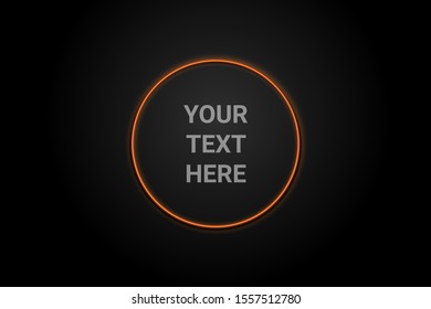 Orange Glowing Neon Sign Vector Illustration Stock Vector (Royalty Free ...