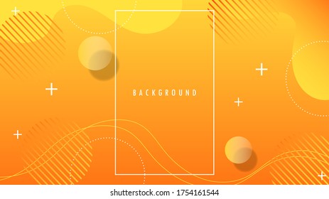 Orange Gradient Colour Background Wallpaper Template Stock Vector ...
