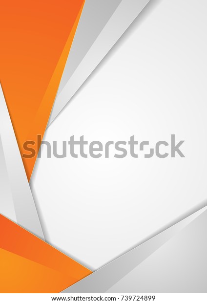 Orange Grey Abstract Tech Corporate Background Stock Vector (Royalty ...