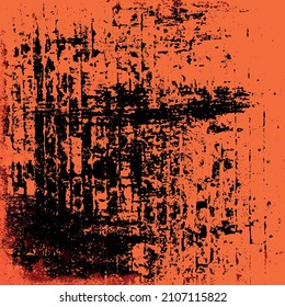 Orange Grunge Texture Scratched Surface Background Stock Vector ...