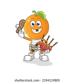 Orange Head Scottish Bagpipes Vector Cartoon Stock Vector (Royalty Free ...