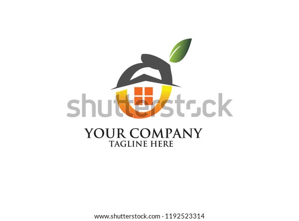 Orange House Logo Graphic Stock Vector (Royalty Free) 1192523314 ...