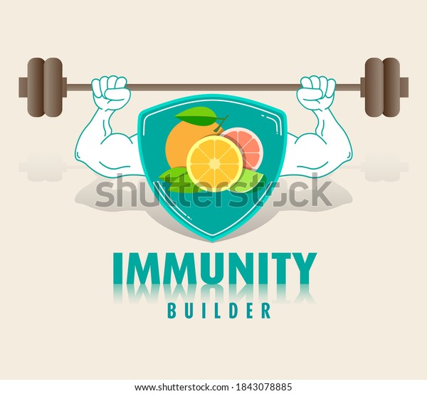 Orange Immunity Builder Booster Immune Icon Stock Vector (Royalty Free ...