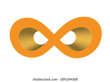 Orange Infinity Symbol On White Background Stock Vector (Royalty Free ...