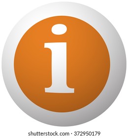 Orange Information Icon On Sphere Isolated Stock Vector (Royalty Free ...