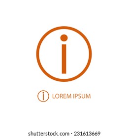 Orange Information Sign Logo Copy Space: vector de stock (libre de ...
