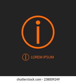 Orange Information Sign Logo Copy Space Stock Vector (Royalty Free ...