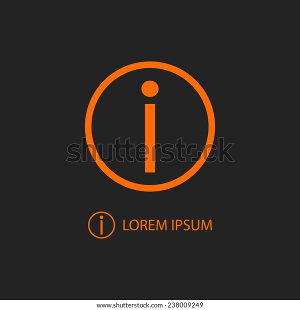Orange Information Sign Logo Copy Space Stock Vector (Royalty Free ...