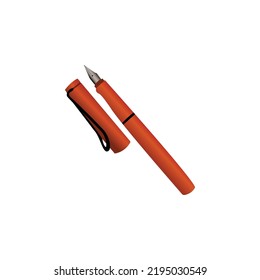 Orange Ink Pen Vector Illustration Stock Vector (Royalty Free ...