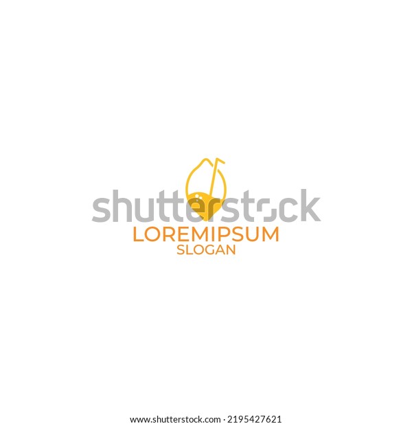 Orange Juice Logo Refreshing Drink Logo Stock Vector (Royalty Free ...