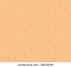Orange Knit Fabric Seamless Texture Stock Vector (Royalty Free ...