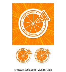 Orange Label Stock Vector (Royalty Free) 206654338 | Shutterstock