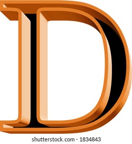 Orange Letter D Stock Vector (Royalty Free) 1834843 | Shutterstock