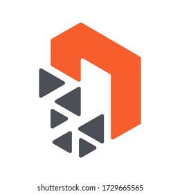 Orange Letter D 3d Stock Vector (Royalty Free) 1729665565 | Shutterstock