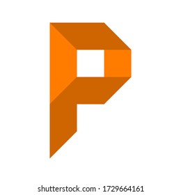 Orange Letter P 3d Stock Vector (Royalty Free) 1729664161 | Shutterstock