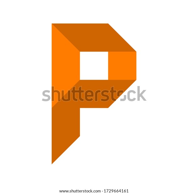 Orange Letter P 3d Stock Vector (Royalty Free) 1729664161 | Shutterstock