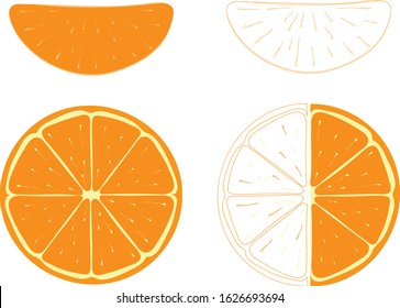 Orange Line Art Vector Drawing Stock Vector (Royalty Free) 1626693694 ...