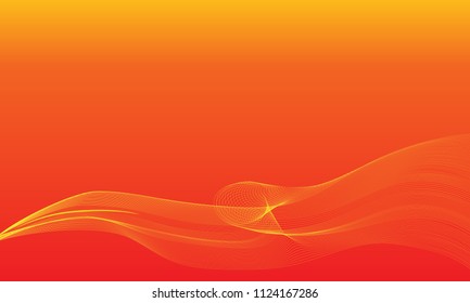 Orange Line Art Wallpaper Background: vector de stock (libre de ...