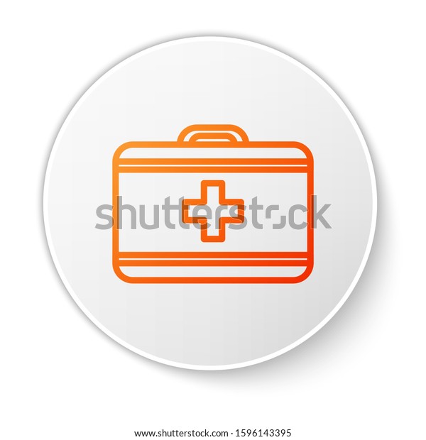 Orange Line First Aid Kit Icon Stock Vector (Royalty Free) 1596143395 ...