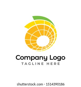 Orange Mango Logo Digital Tech Fruit Stock Vector (Royalty Free ...