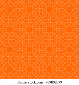 Orange Mosaic Ornament Islamic Pattern Vector Stock Vector (Royalty ...