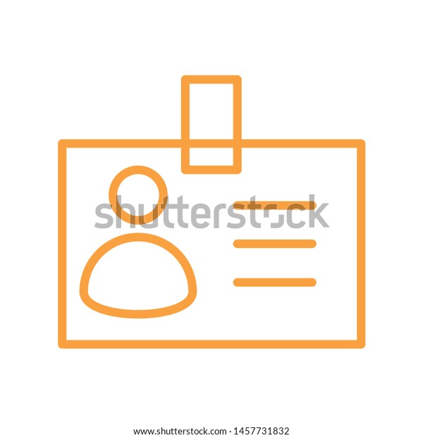 Orange Name Tag Icon Vector Sign Stock Vector (Royalty Free) 1457731832 ...