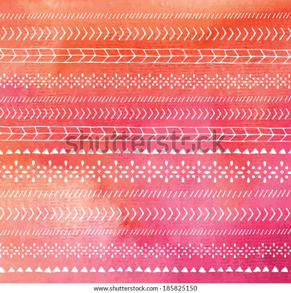 Orange Native American Vector Watercolor Background Stock Vector ...