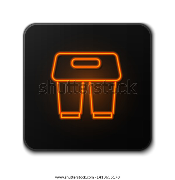 Orange Neon Sign On Dark Background Stock Vector (Royalty Free ...