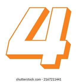 8,555 Orange number 4 Images, Stock Photos & Vectors | Shutterstock
