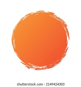 Orange Paint Brush Stroke Circle Isolated Stock Vector (Royalty Free ...