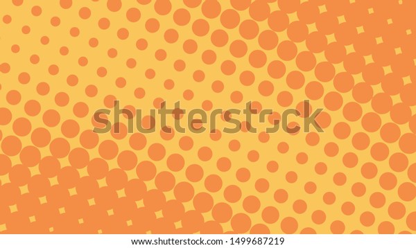 Orange Pop Art Background Retro Comic Stock Vector (Royalty Free ...