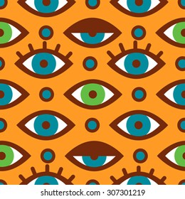 Orange Pop Art Seamless Vector Pattern Stock Vector (Royalty Free ...