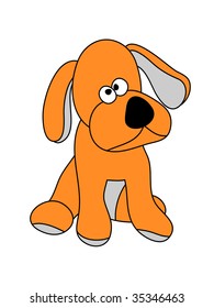 Cute Cartoon Dog Vector Illustration: vector de stock (libre de ...
