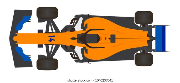Orange Racing Car Stock Vector (Royalty Free) 1040237041 | Shutterstock