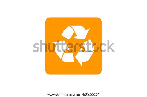 Orange Recycling Symbol Icon Stock Vector (Royalty Free) 405600322 ...