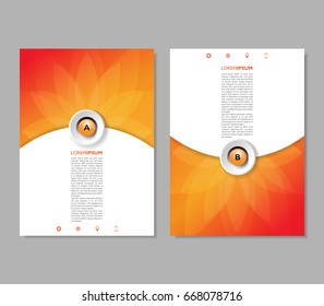 Orange Report Brochure Flyer Design Template Stock Vector (Royalty Free ...