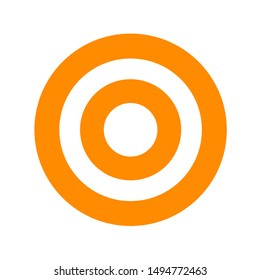 Orange Round Symbol Isolated On White Stock Vector (Royalty Free ...