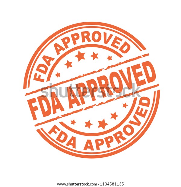 Orange Rubber Stamp Fda Approved Concept Stock Vector (Royalty Free ...
