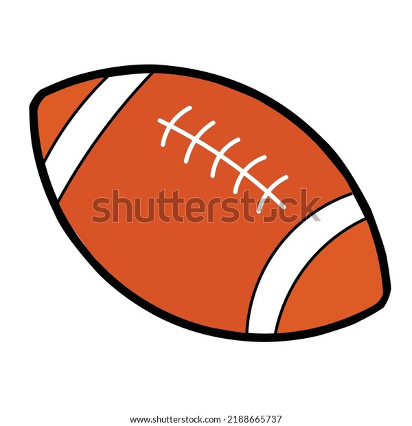 Orange Rugby Ball Vector Illustration White Stock Vector (Royalty Free ...