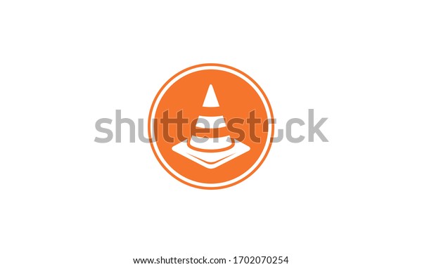Orange Safety Cone Vector Icon Stock Vector (Royalty Free) 1702070254 ...