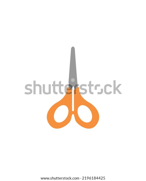 Orange Scissor Vector Illustration Isolated On Stock Vector (Royalty ...
