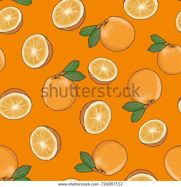 Orange Seamless Backgrounds Patterns Design Stock Vector (Royalty Free ...