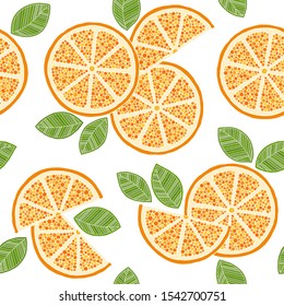 Orange Segments Seamless Background Style Mosaic Stock Vector (Royalty ...