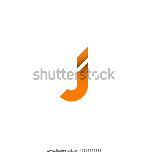 Orange Shadow J Letter Icon Vector Stock Vector (Royalty Free ...