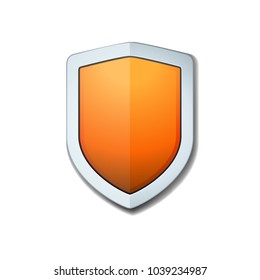 Orange Shield Illustration Stock Vector (Royalty Free) 1039234987 ...