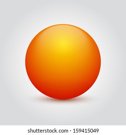 Orange Shiny Sphere Isolated On White Stock Vector (Royalty Free ...